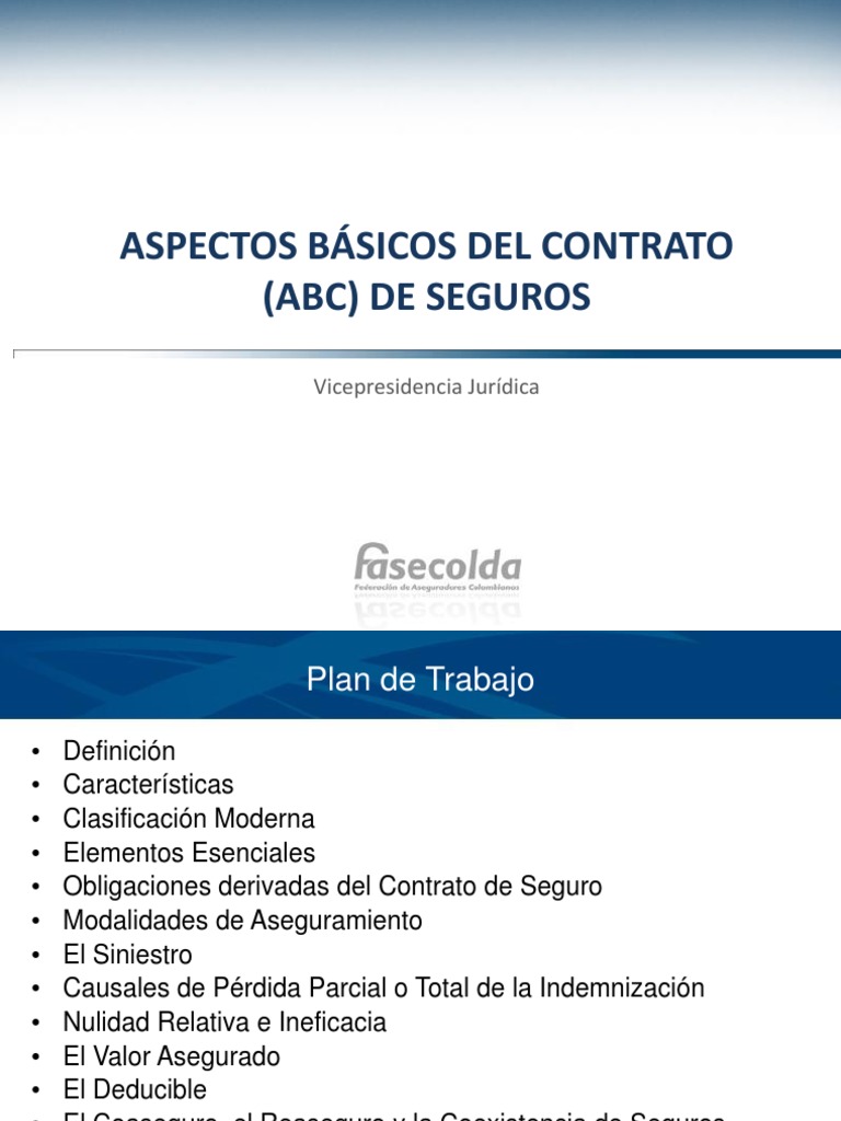 Aspectos Basicos Del Contrato ABC de Seguros | PDF | Póliza de seguros | Seguro