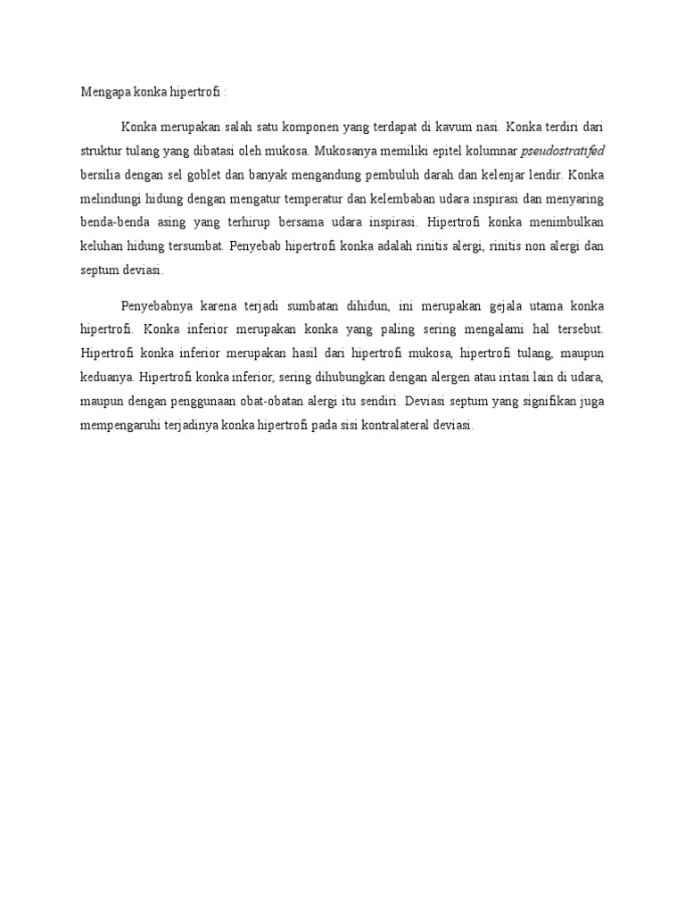 Konka Hipertrofi | PDF