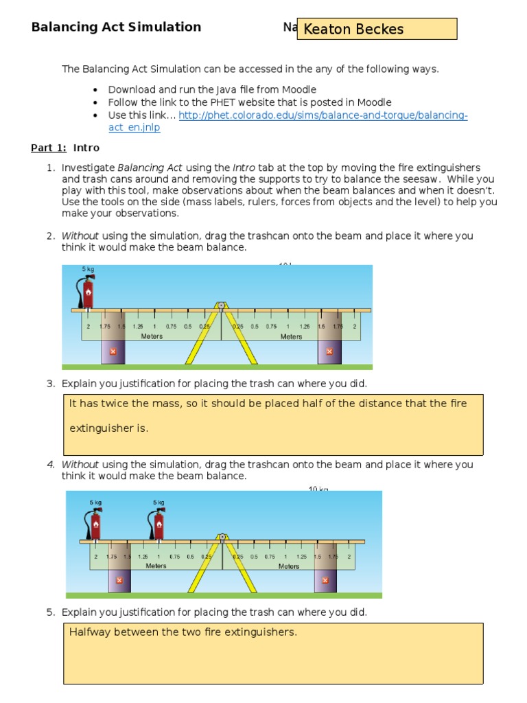 Physics Balance Simulation Guide | PDF | Weighing Scale | Force