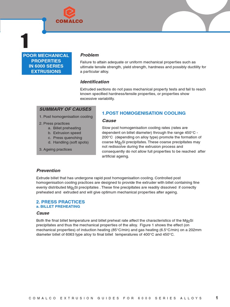 Extrusion Guides 01 | PDF | Extrusion | Alloy