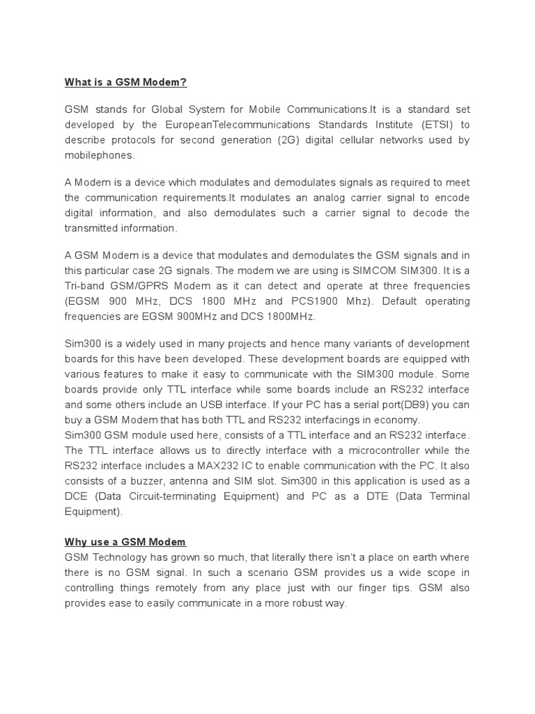 At Commands | PDF | Modem | Gsm