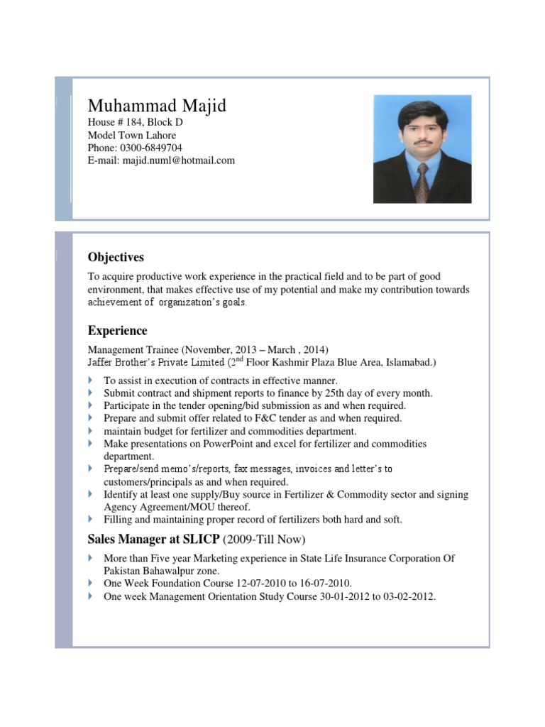 CV | PDF | Pakistan | Business
