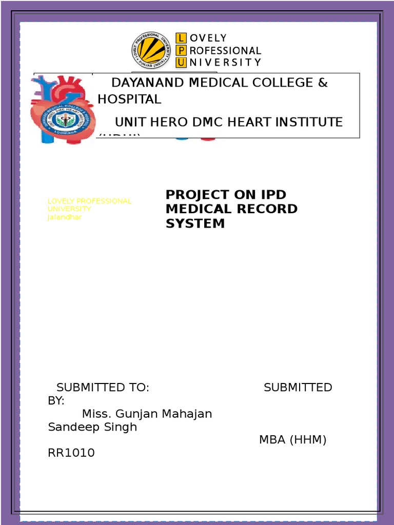 MRD Project | PDF | Intensive Care Unit | Intensive Care Medicine