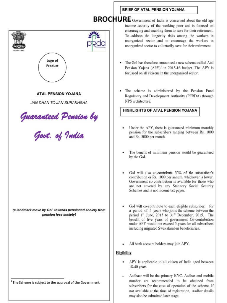 APY Brochure PDF | PDF | Pension | Retirement