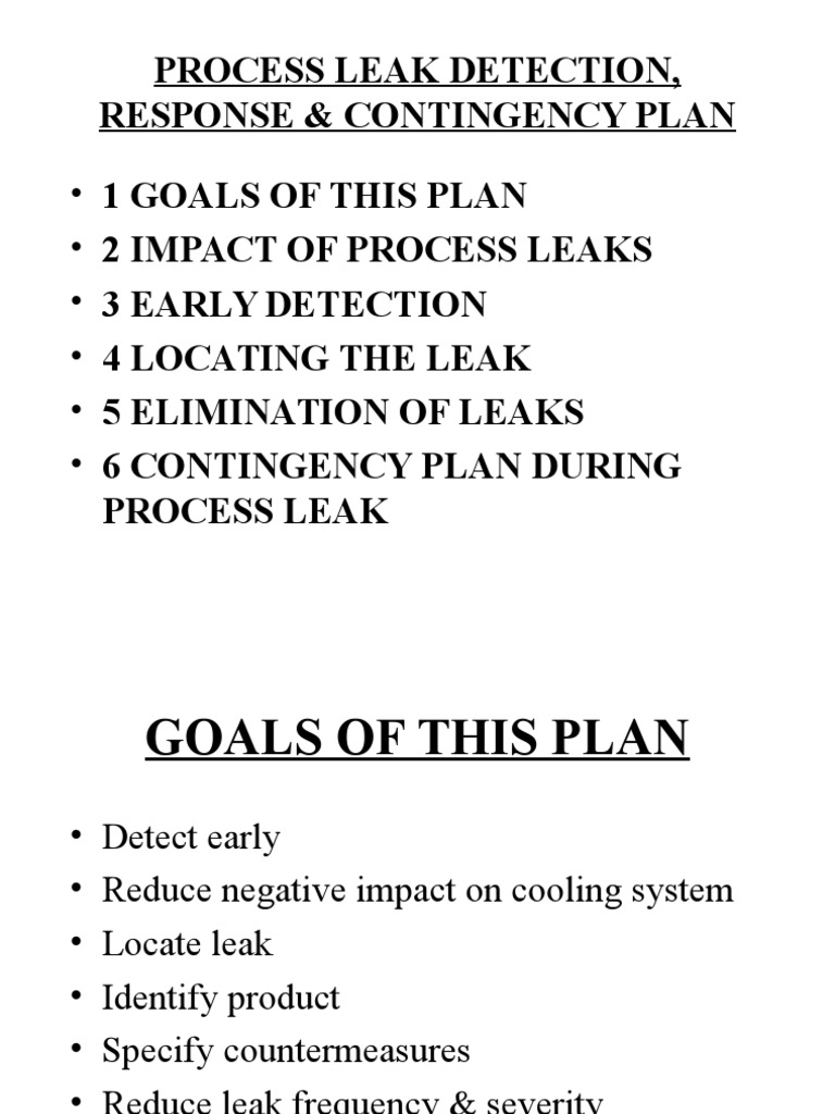 Process Leaks and Contingency Plan-Refinery-BK | PDF | Leak | Corrosion