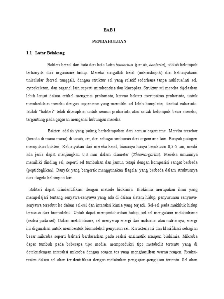 PENDAHULUAN Uji Biokimia Bakteri Shigella | PDF