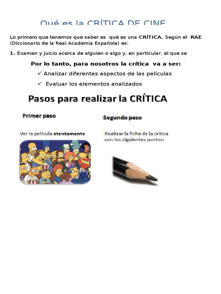 Critica de Cine Clase 2 8vo | PDF