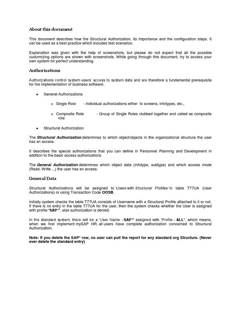 SAP HR PD Auths Step by Step | PDF | User (Computing) | Function ...