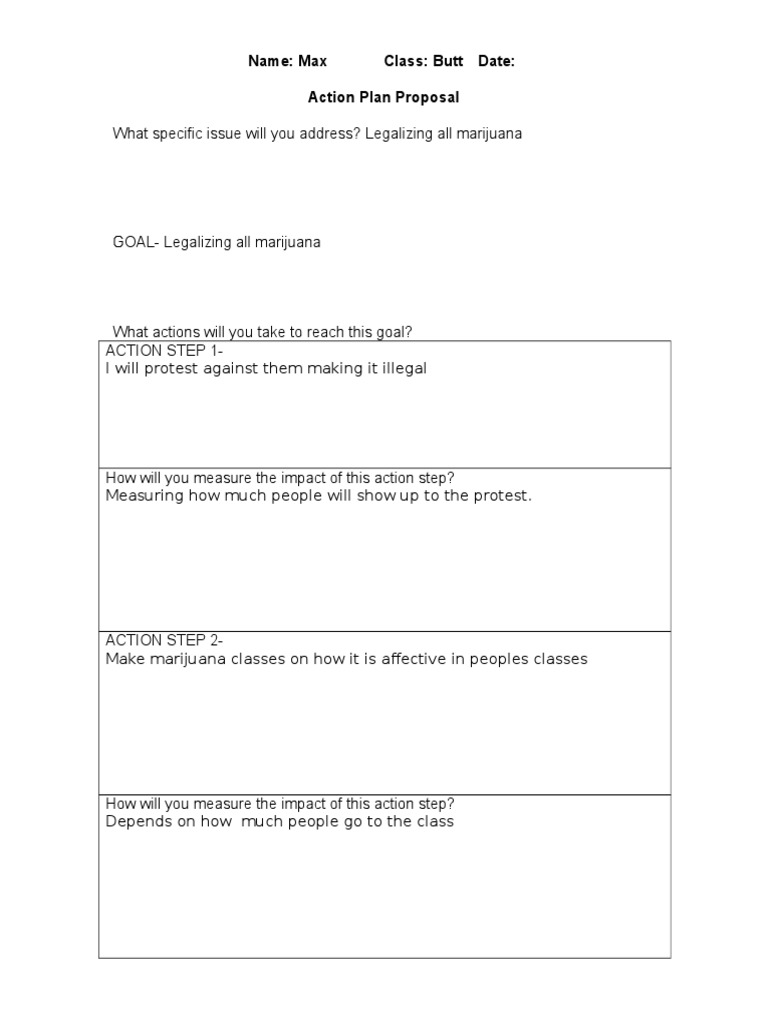 Marijuana Legalization Advocacy Plan | PDF | Social Science