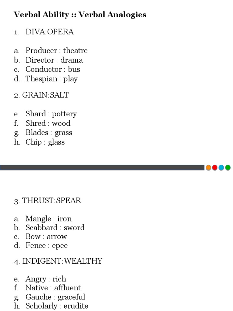 Verbal Ability | PDF | Art