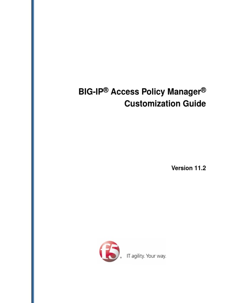 BIG-IP Access Policy Manager Customization Guide | PDF | Tab (Gui ...