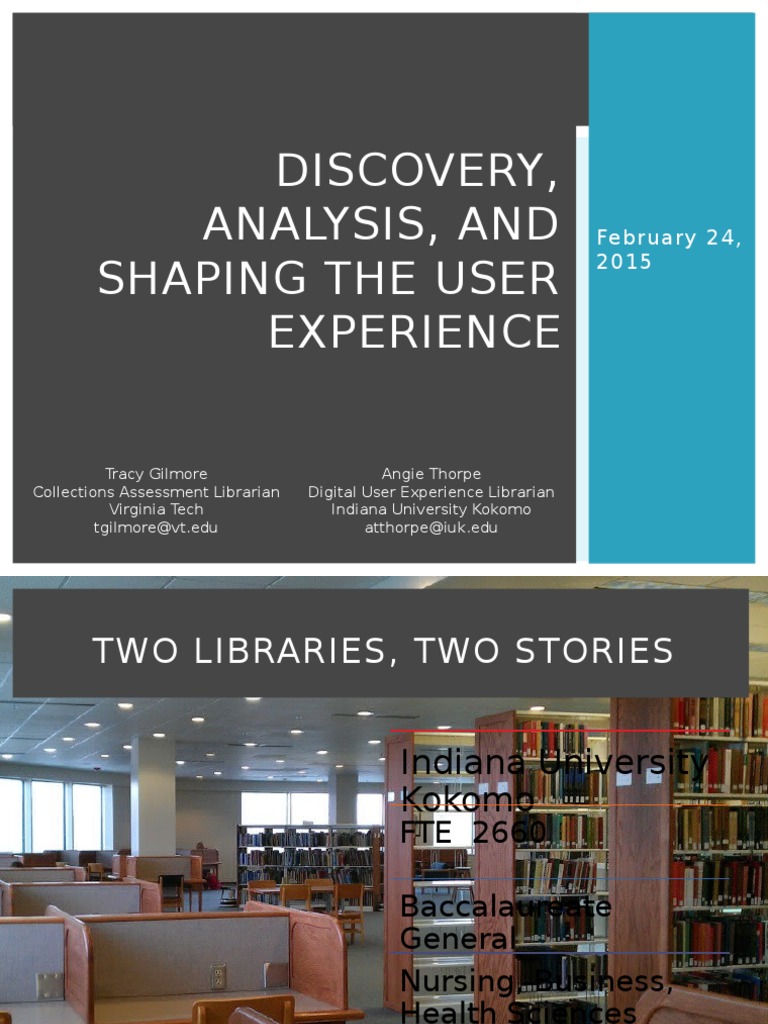 Discovery Analysis Shaping The User Experience Pdf Analytics