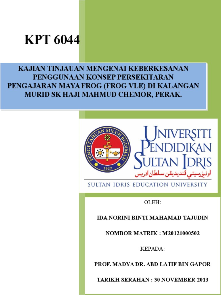 Kajian Tinjauan Mengenai Keberkesanan Penggunaan Konsep Persekitaran ...