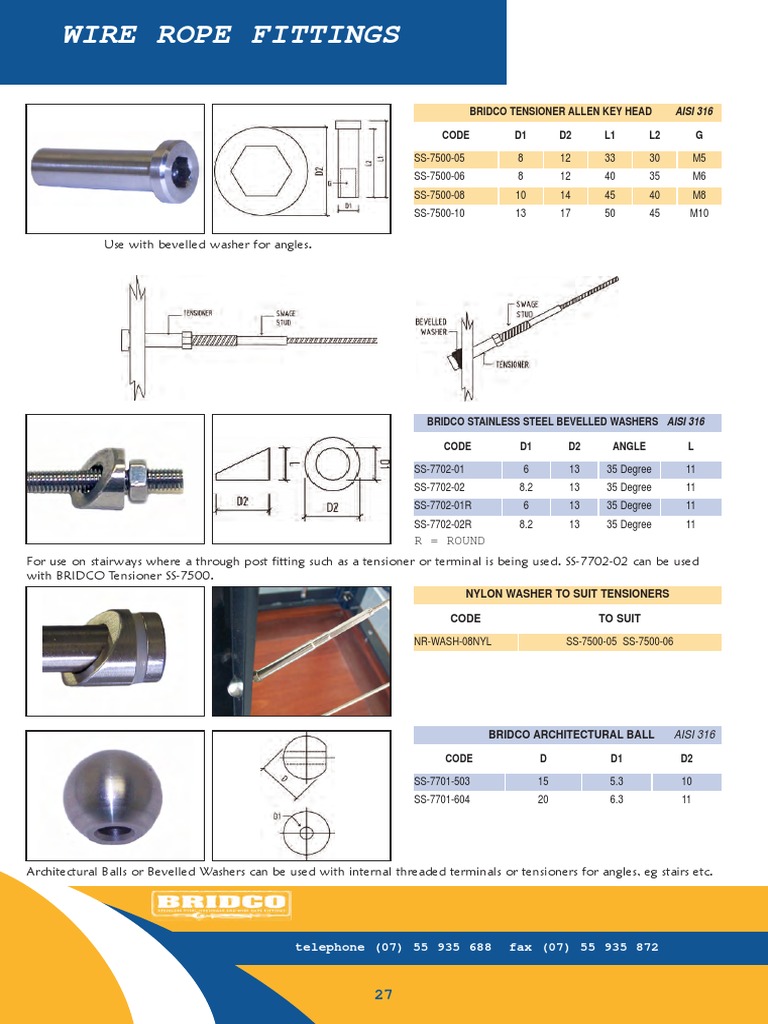 Wire Rope Fittings | PDF | Screw | Nut (Hardware)