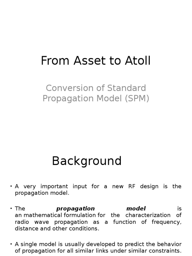 From - Asset To Atoll | PDF | Radio Propagation | Electromagnetic Spectrum