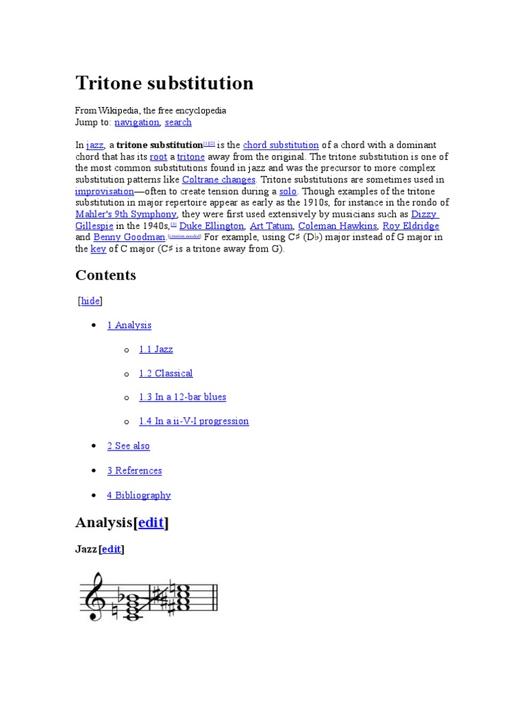 Tritone Substitution | PDF | Musical Scales | Chord (Music)