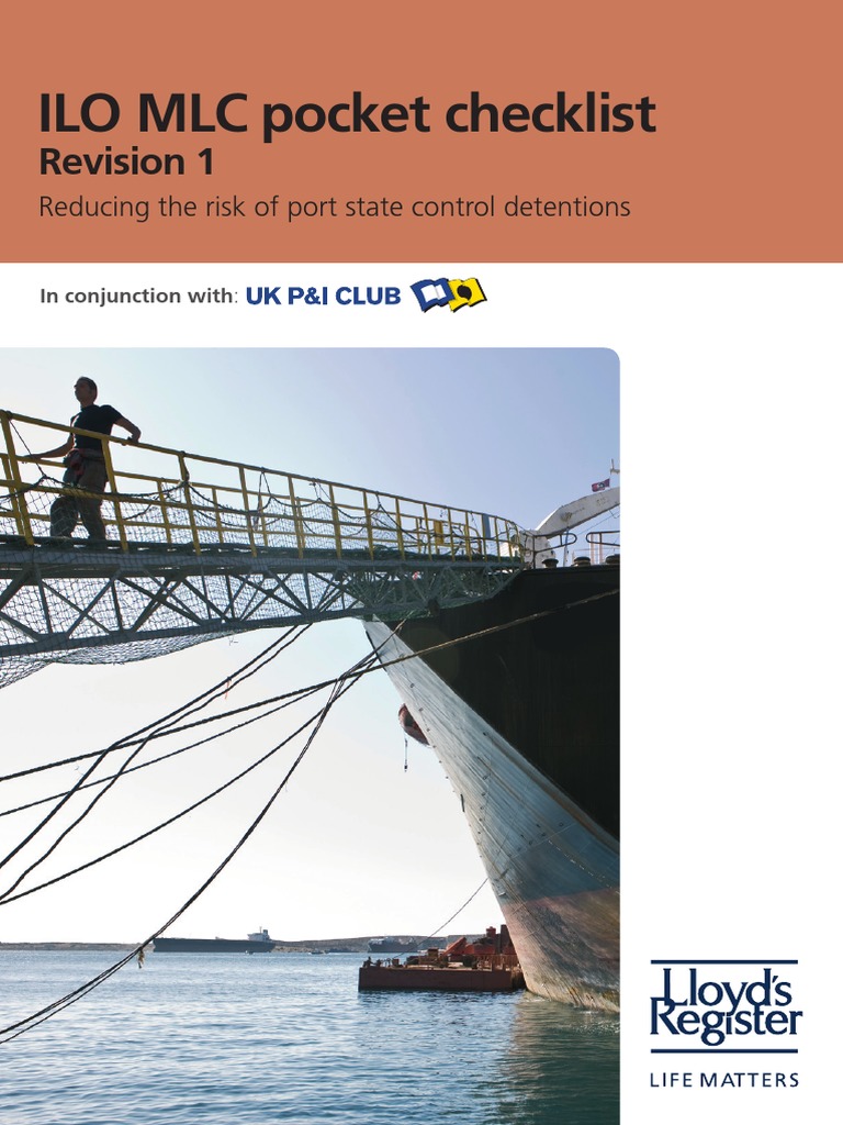 ILO MLC Pocket Checklist | Occupational Safety And Health | Industries ...