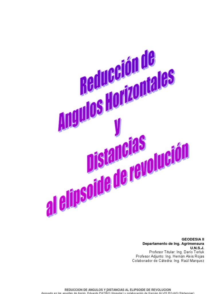GEODESIA II Departamento de Ing. Agrimensura U.N.S.J. | PDF | Horizonte ...