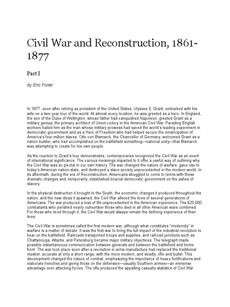 Civil War's Global Impact and Legacy | PDF