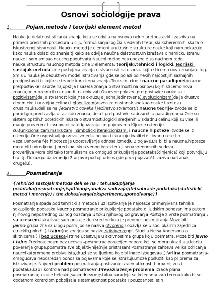 Osnovi Sociologije Pravasasa Bovan | PDF