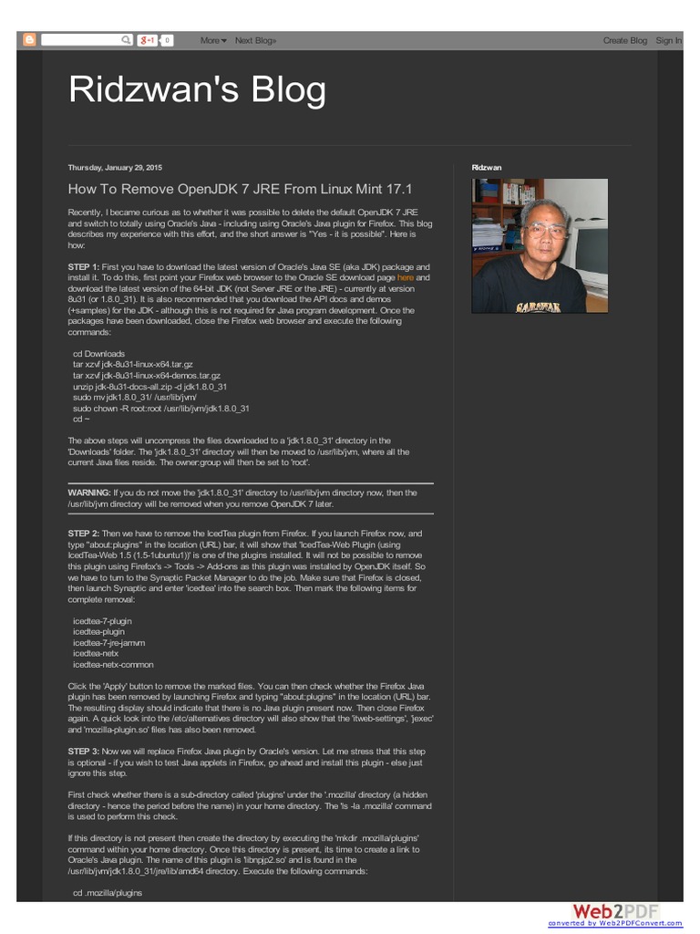 How To Remove OpenJDK 7 JRE From Linux Mint 17.1 | PDF | Java Virtual ...