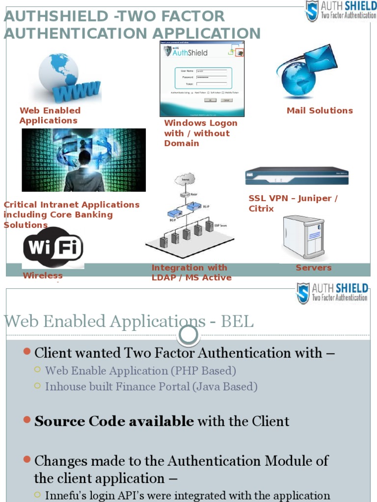 Authshield-Web Application Security Solutions | Download Free PDF | Active Directory ...