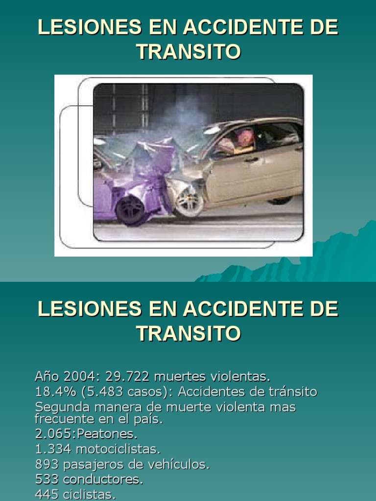 Lesiones en Accidentes de Tránsito | PDF | Tórax | Accidente de tráfico