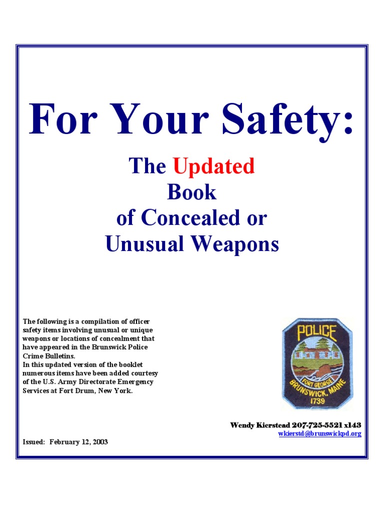 Concealed and Disguised Weapons Guide | PDF | Firearms | Cartridge ...