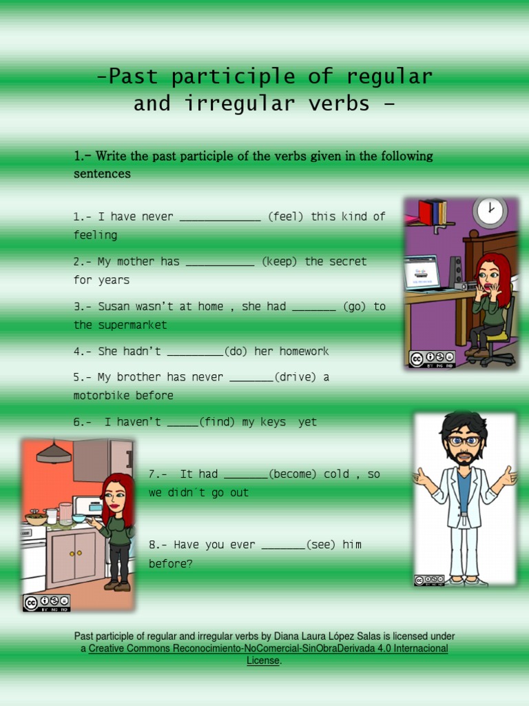 Past Participle of Regular and Irregular Verbs | PDF | Morphology ...