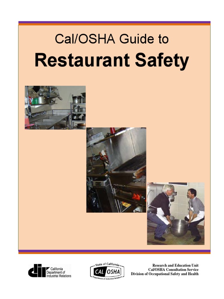 Cal OSHA Restaurants | PDF | Occupational Safety And Health ...