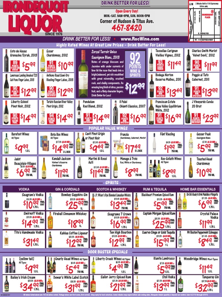 Wed 5-27-2015 Newspaper Ad | PDF | Wine | Grape Varieties