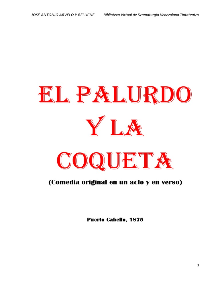 Arvelo y Beluche 1875 El Palurdo y La Coqueta | PDF | Religión y creencia