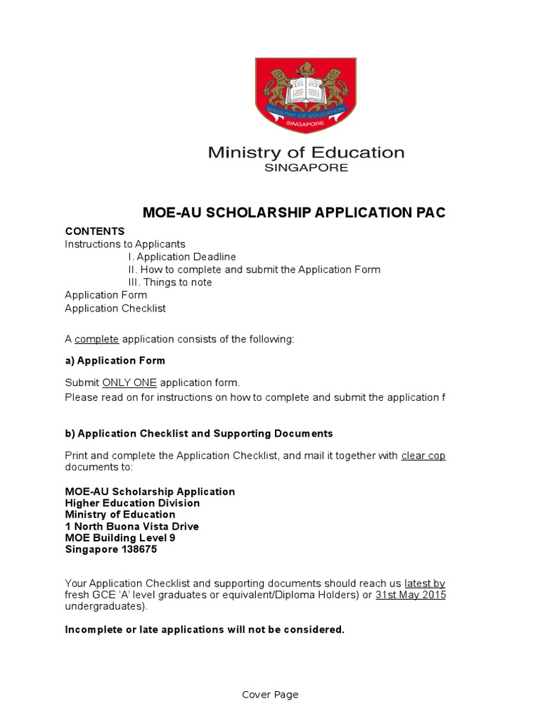 MOE AU Application | PDF | Schools | Further Education