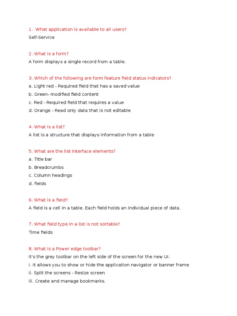 Service Now Basic Questions For Admins | PDF | Service Level Agreement ...