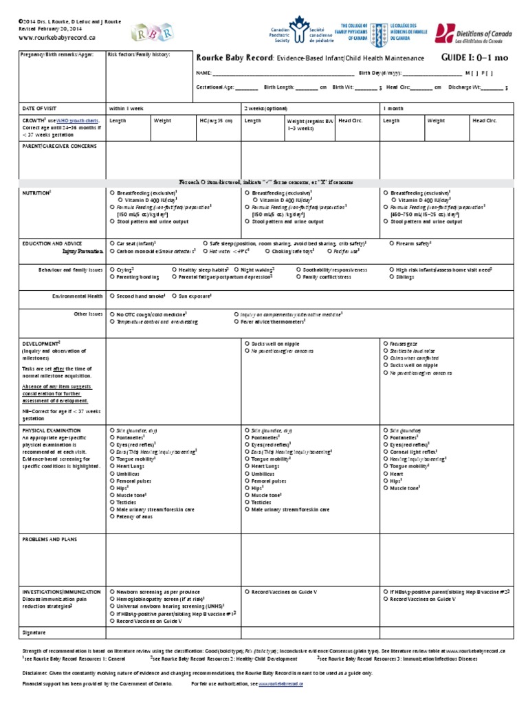 Rourke Baby Record | PDF | Breastfeeding | Vaccines
