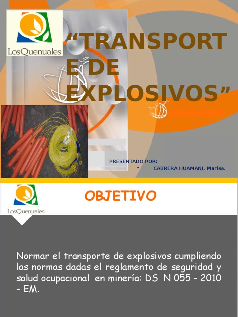 Transporte de Explosivos | PDF