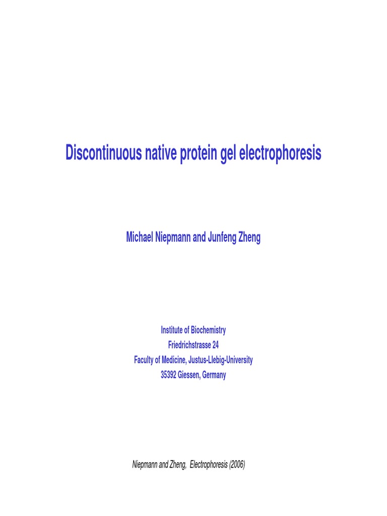 Native Gel System | PDF | Science & Mathematics