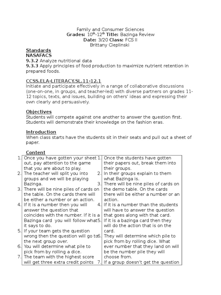 Bazinga Review: FCS II Game Guide | PDF | Learning | Cognition