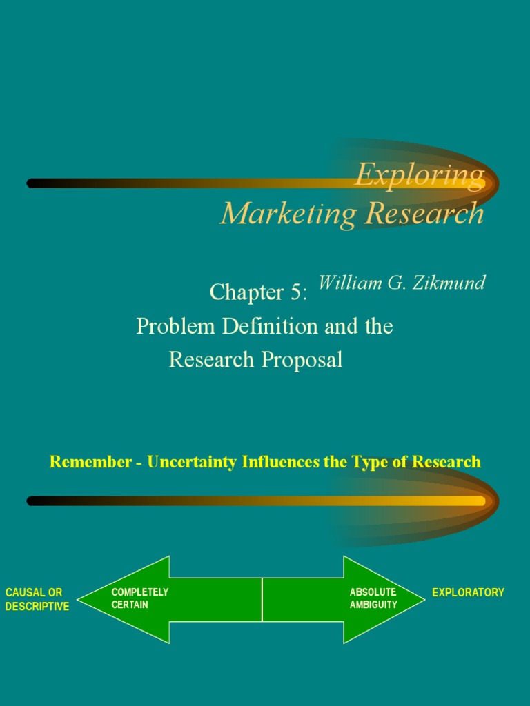 Exploring Marketing Research: Problem Definition and The Research ...