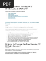 Css NC II Reviewer (Possible Questions and Answers) | PDF | Booting | Bios