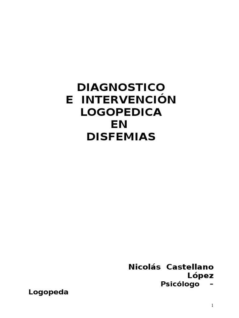 Diagnóstico e Intervención en Disfemia | PDF | Tartamudeo | Ritmo