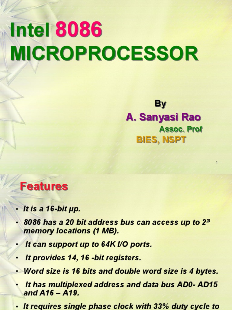 8086 Microprocessor Architecture | PDF | Pointer (Computer Programming) | Central Processing Unit
