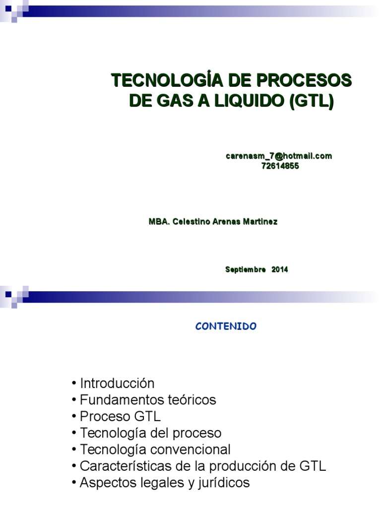 GTL | PDF | Gas natural | Petróleo