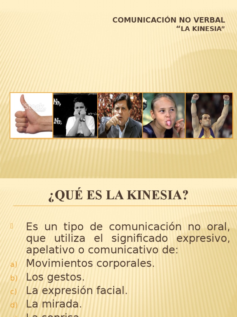 Definición y Tipos de Kinesia | PDF | Expresión facial | Comunicación ...