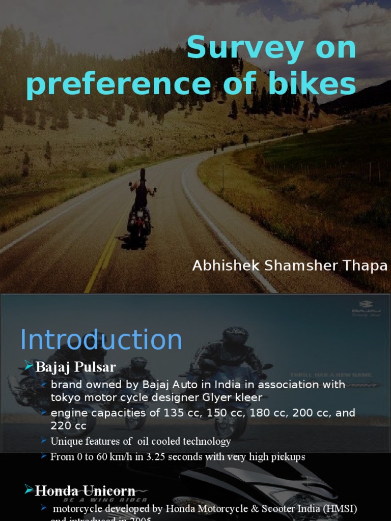 Bike Preference Survey Results | PDF