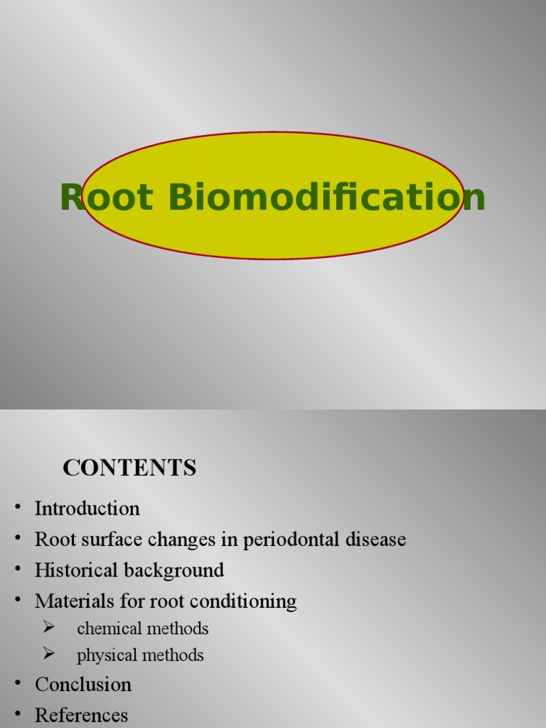 Root Biomodification | PDF | Human Tooth | Healing