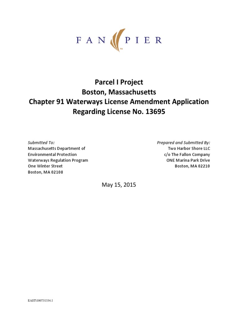 Fan Pier / Chapter 91 License No. 13695 Amendment | PDF | Dredging ...