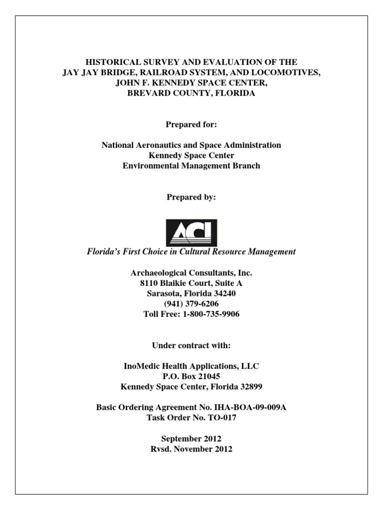 Jay Jay Bridge and KSC Railroad Survey | PDF | Apollo Program | Space ...