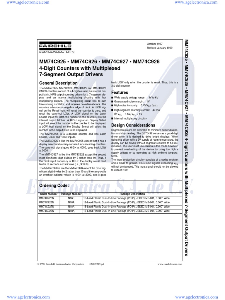 74C925 | PDF | Cmos | Electromagnetism