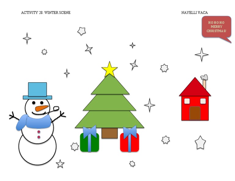 Winter Scene Christmas Activity | PDF